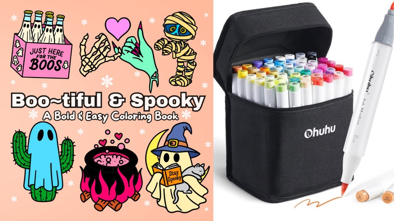 Boo~tiful & Spooky Color with me... 👻🍂 | Satisfying ASMR🎧 - YouTube