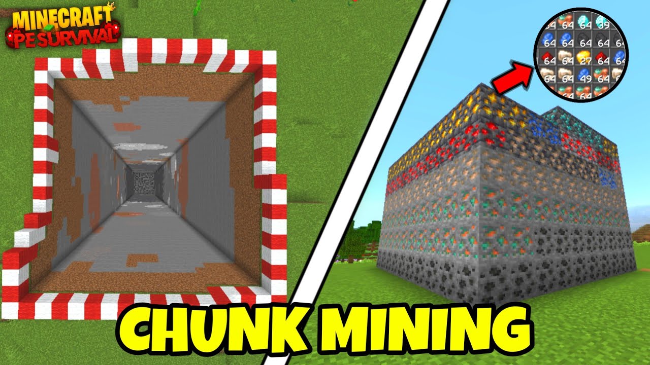 Minecraft Chunk Mining | Minecraft Pocket Edition - YouTube