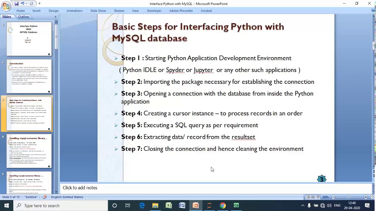 Interface Python With Mysql Part 1 - Youtube