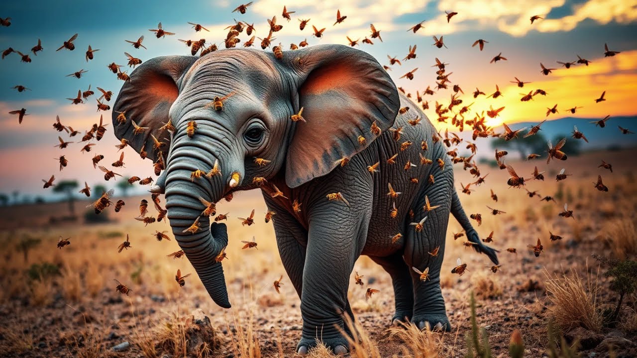 🐘 Rescate De Un Elefante de Un Enjambre De Abejas Furiosas 🐝😱 - YouTube