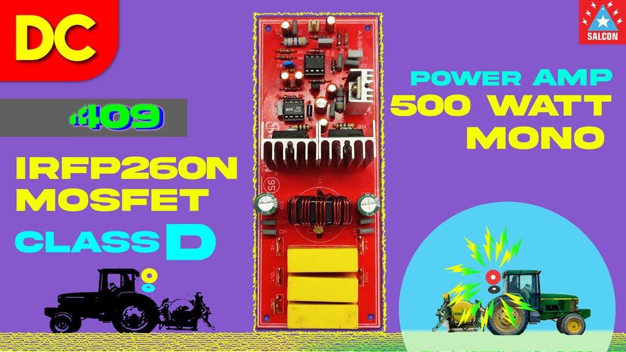 DC BEAST CLASS D 500 WATT RMS UltraSlim Amplifier Board (409) / Power ...