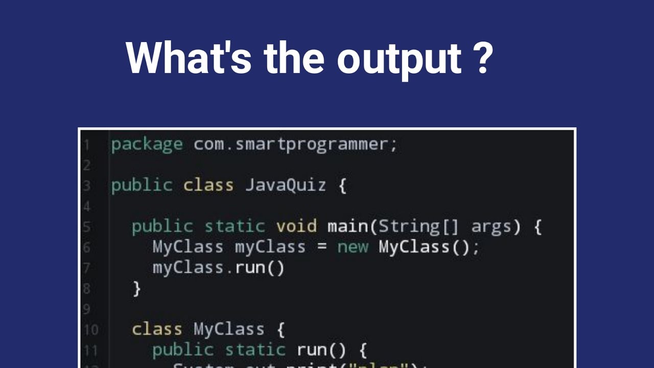 What's The Output Of The Code? - YouTube