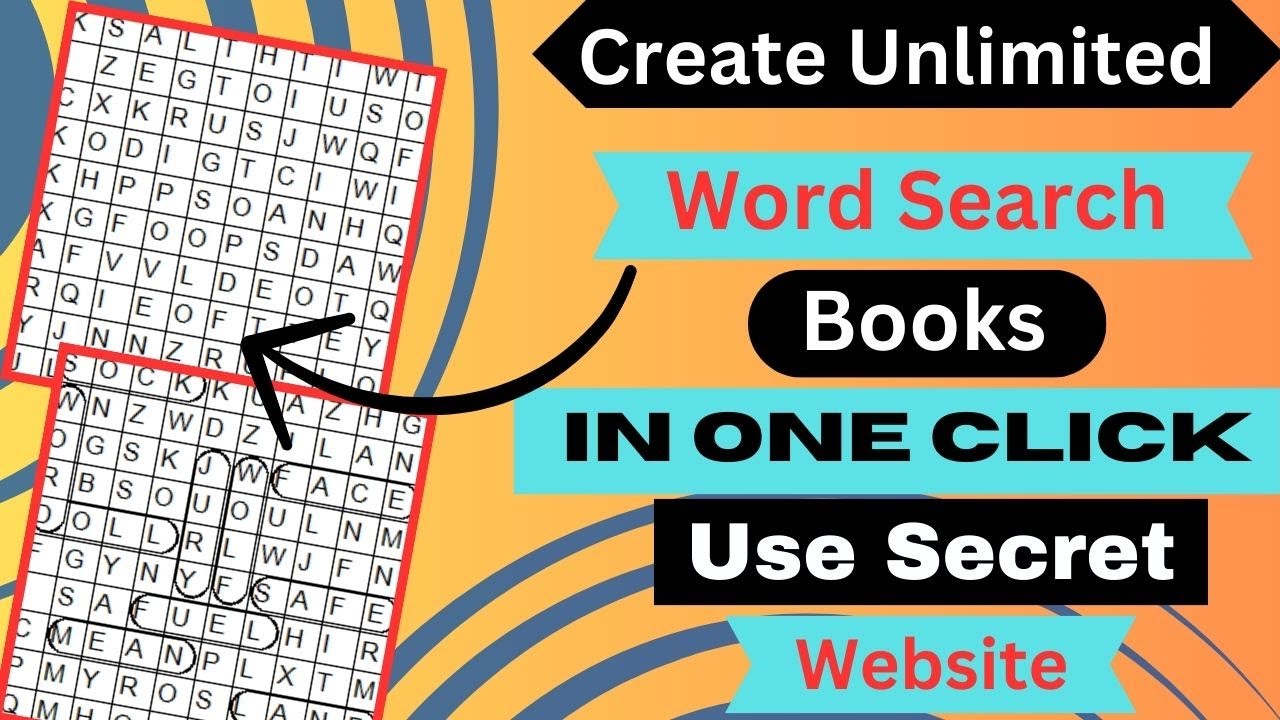 How To Create Unlimited Word Search Puzzle Book For Amazon KDP | Word ...