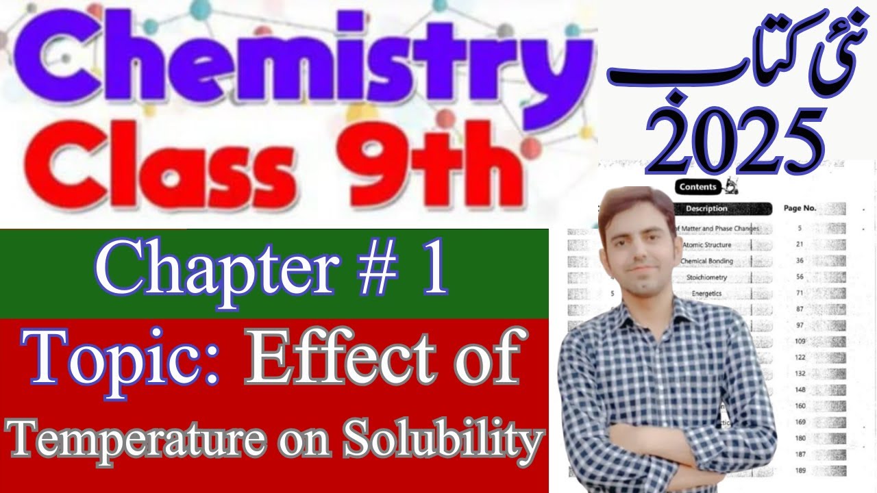 Effect of Temperature on solubility Class 9 Chemistry New Syllabus 2025 ...