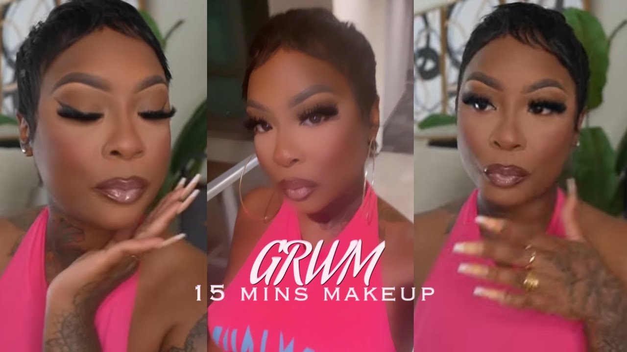 FULL GRWM | 15 min makeup tutorial 💗 | easy & quick | less time less ...