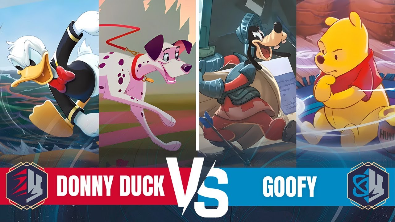 Donny Duck (Ruby/Steel) VS Goofy (Sapphire/Steel) Disney Lorcana TCG ...