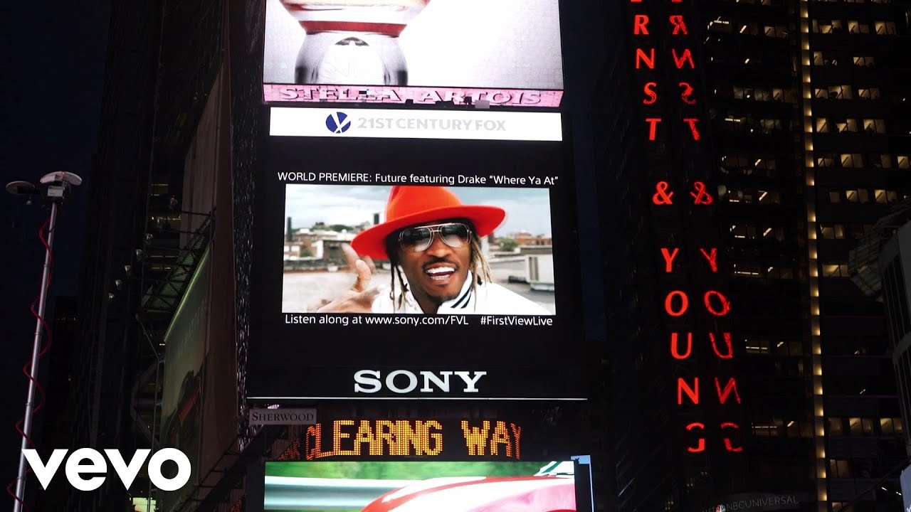 Future - Where Ya At (Sony's #FirstViewLive Times Square Billboard ...