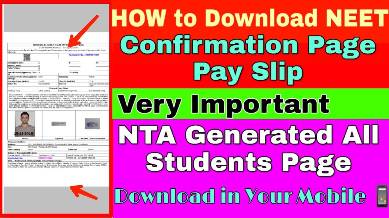 How To Download Neet Confirmation Page 2020 Neet Application Form how-to-download-neet-confirmation-page-2020-neet-application-form