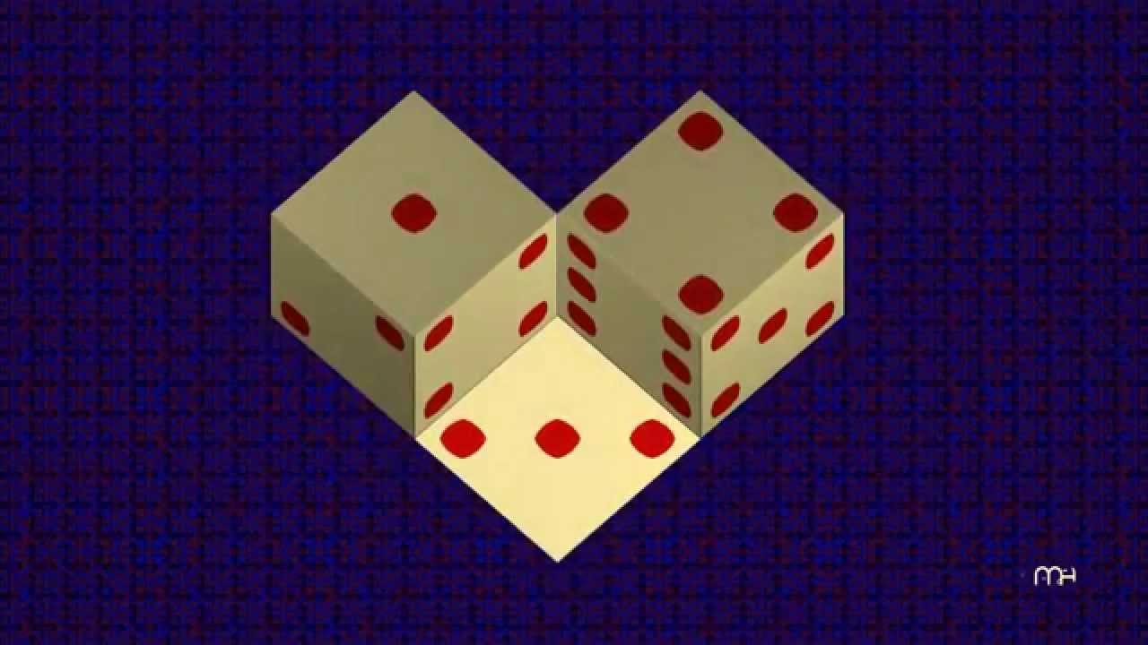 Two ways to see the parts of dice. Old version. Optical illusion. - YouTube