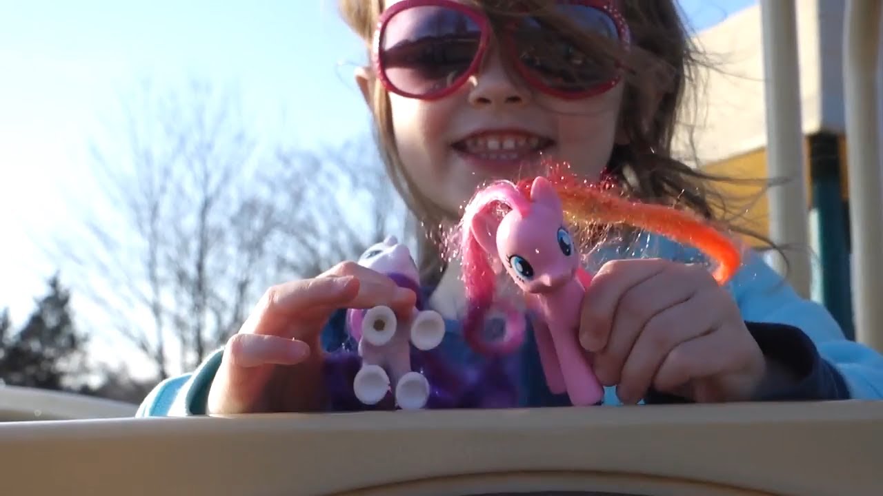 MY LITTLE PONY FUN AT THE PLAYGROUND! (not the pool) Ponies go on the ...