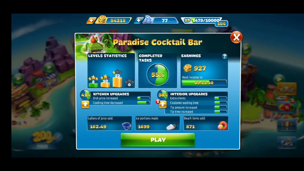 Cooking Fever Day 631 Paradise Cocktail Bar - YouTube