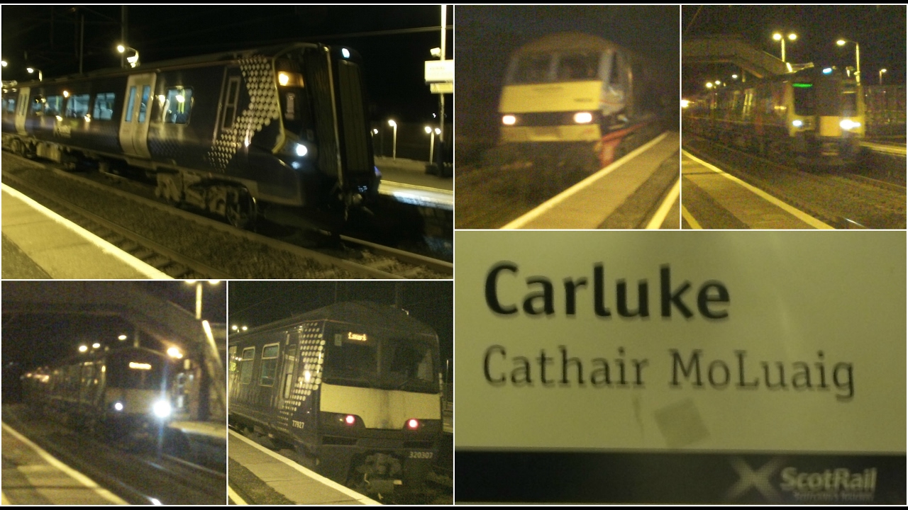 Half an Hour at (213) - Carluke Station 2.2.2017 - Class 92 221 314 320 ...