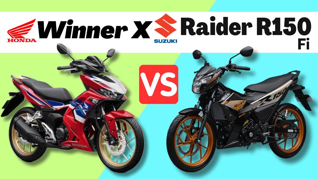 Honda Winner X vs Suzuki Raider R150 Fi | Side by Side Comparison ...