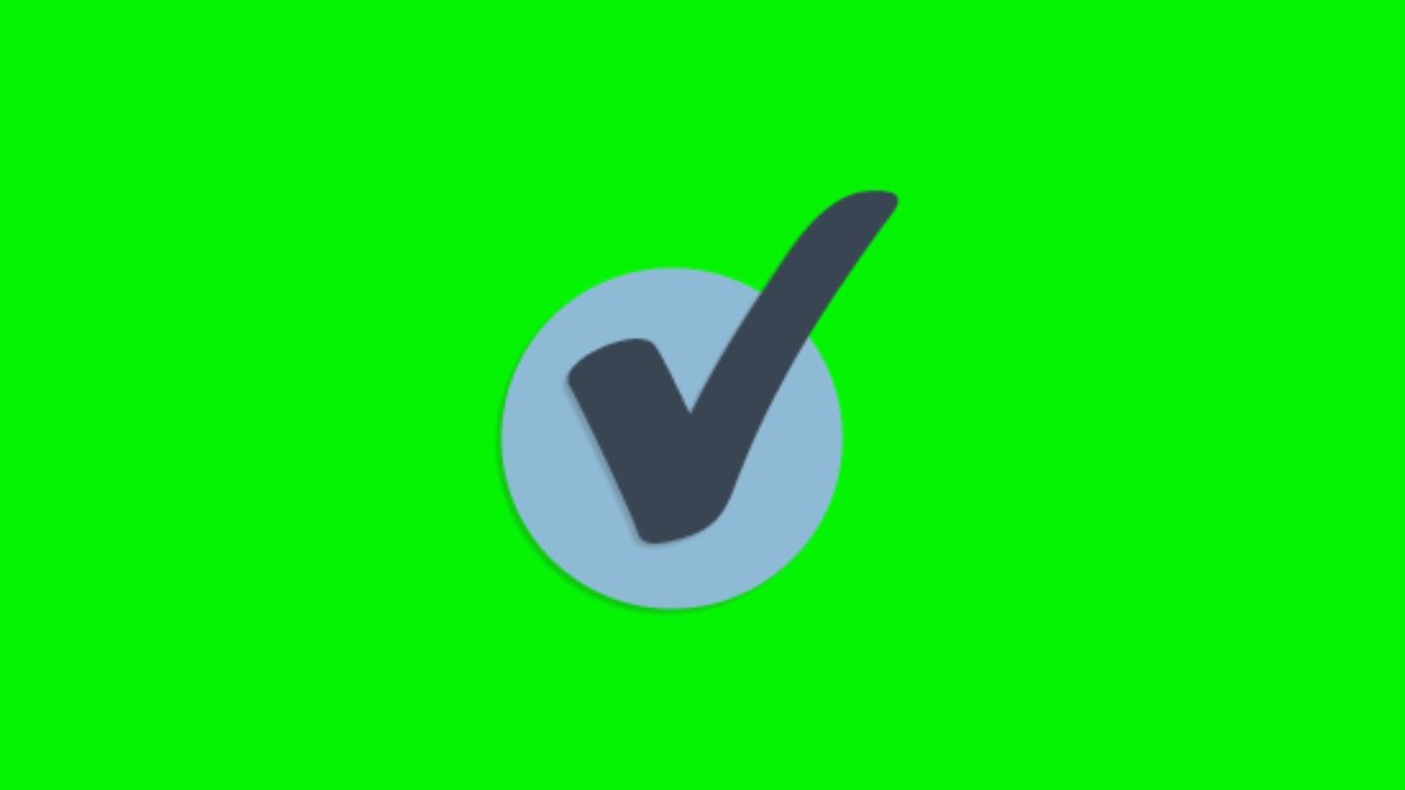 Tick Mark Check Mark Chroma key effect Green screen animation - YouTube