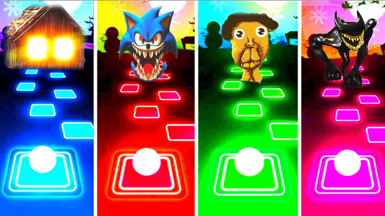 House Head vs Sonic Exe vs Obunga vs Bendy I Tiles Hop Edm Rush Game ...