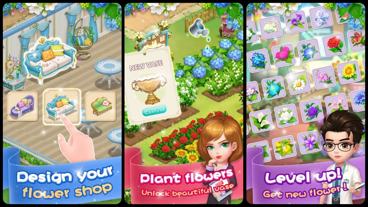 Flowers Island Game Gameplay Android Mobile - YouTube