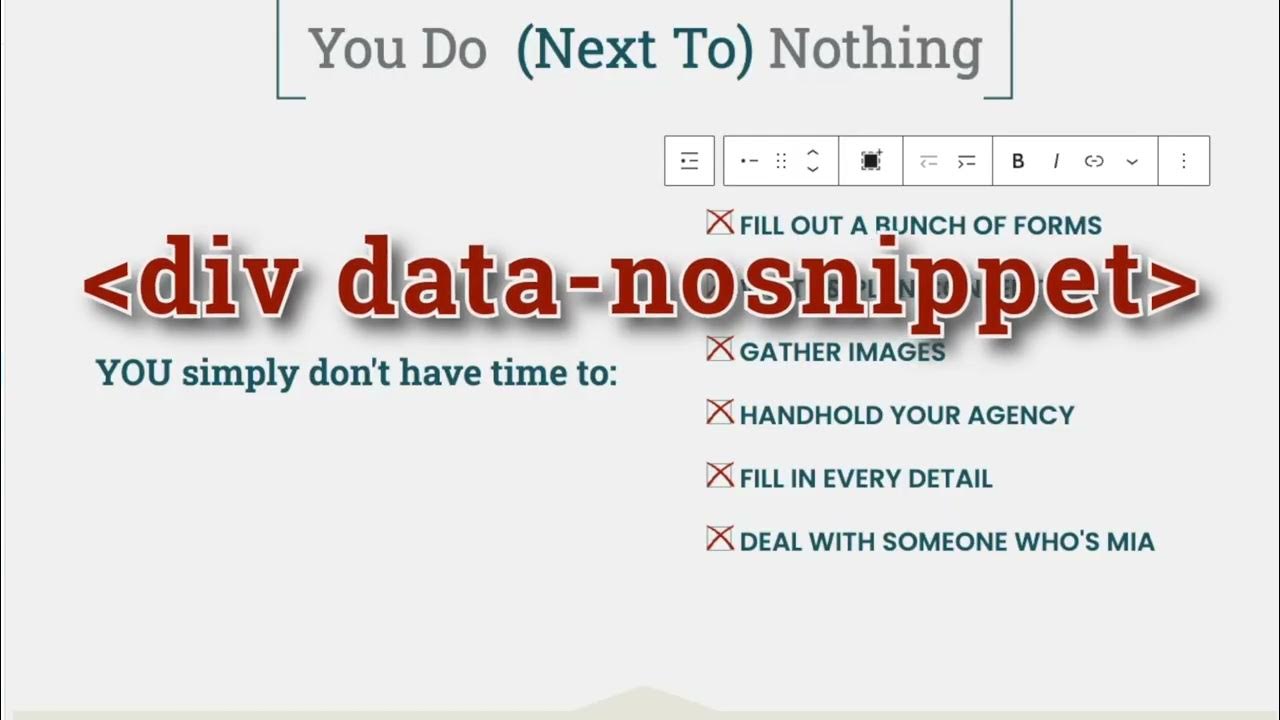 Wrong Meta Descriptions in the SERP? Data-Nosnippet Tag Might Be Your Answer - YouTube