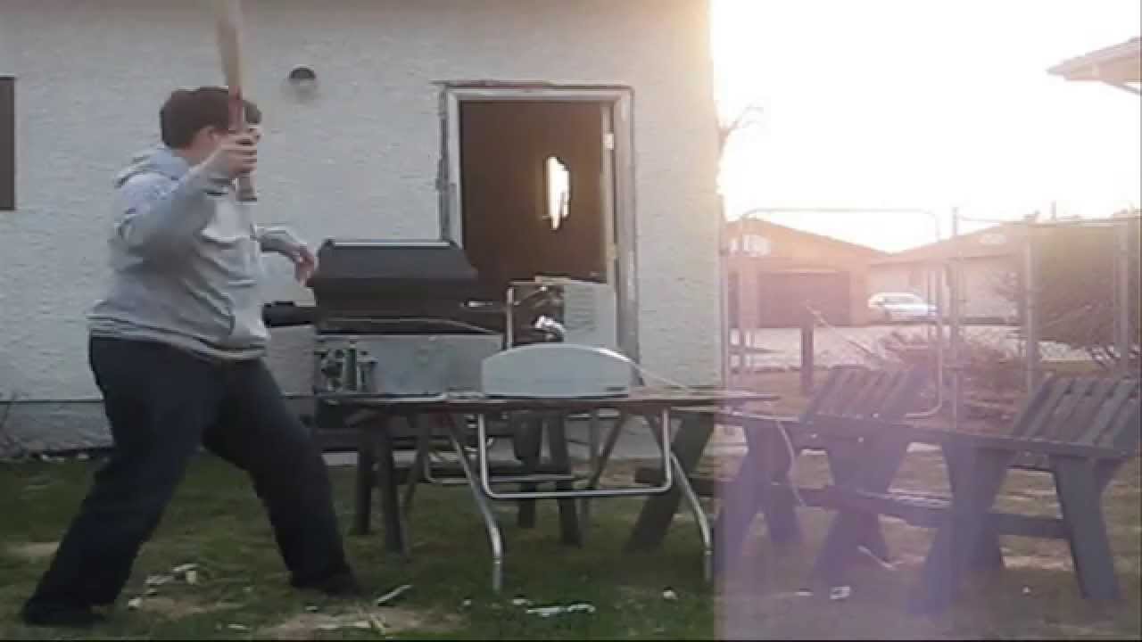 Smashing my computer (HD) - YouTube