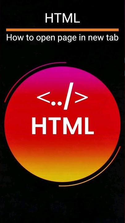 How to open a link in a new tab using HTML? #html - YouTube