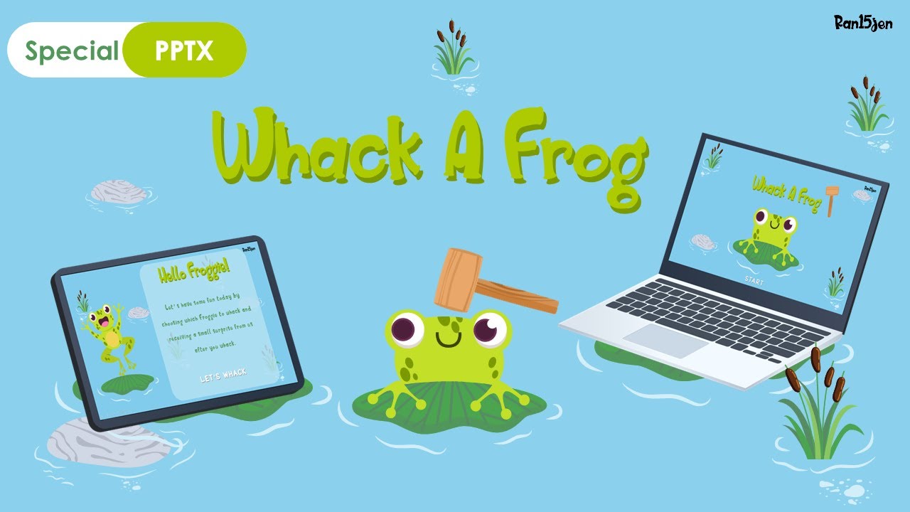 WHACK A FROG POWERPOINT GAMES FOR KIDS TUTORIAL | RAN15JEN - YouTube