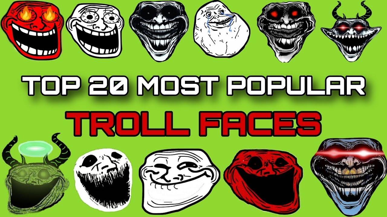 TOP 20 MOST POPULAR TROLL FACES IN GREEN SCREEN | LIOR EXPLAINER #trollface - YouTube