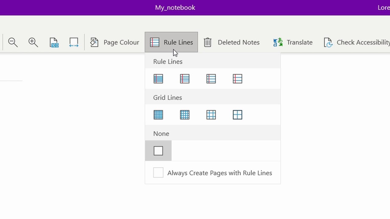 7/32 OneNote Page Lines - YouTube