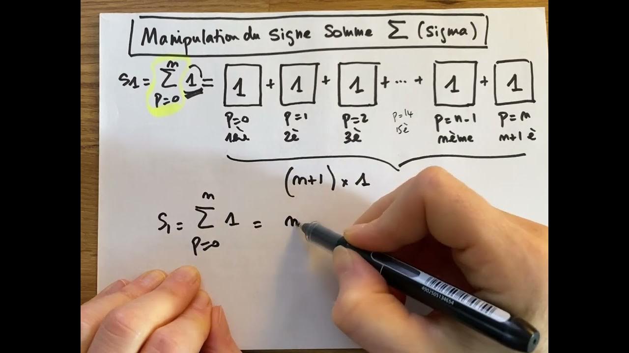 Manipulation du signe somme sigma - 1/3 - L1 bases - YouTube