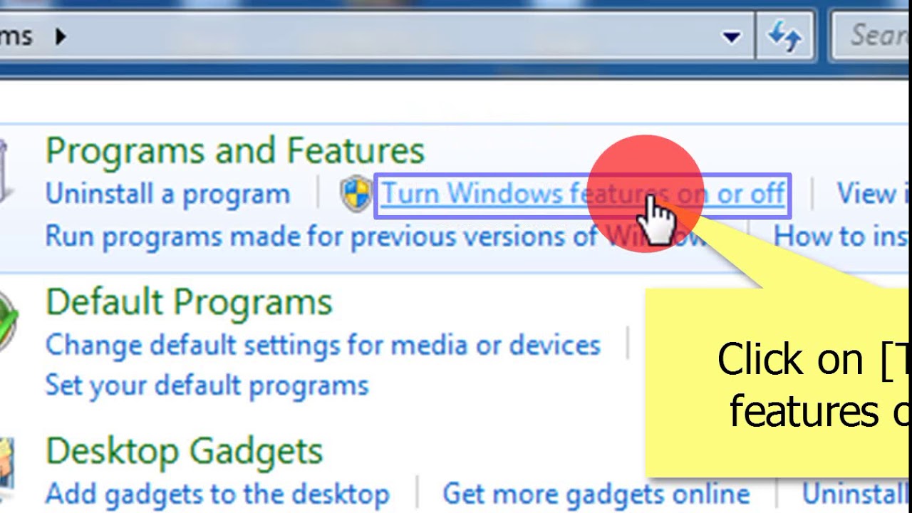 How to turn ON or OFF windows features - YouTube