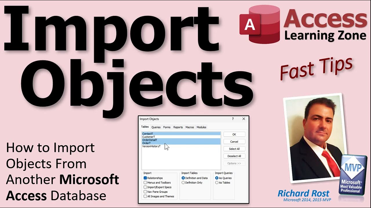 How To Import Objects From Another Microsoft Access Database YouTube How To Import Objects From Another Microsoft Access Database YouTube