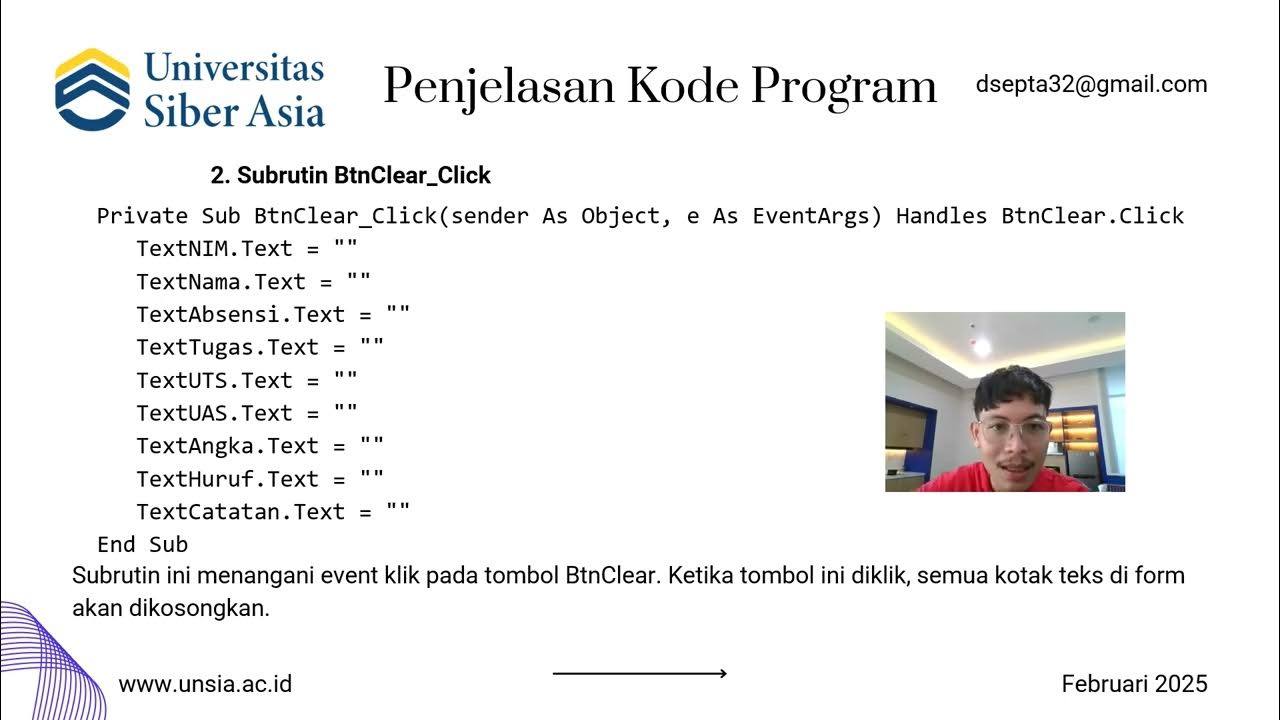 Pemrograman Visual - Membuat Program Menghitung Nilai Mahasiswa - YouTube