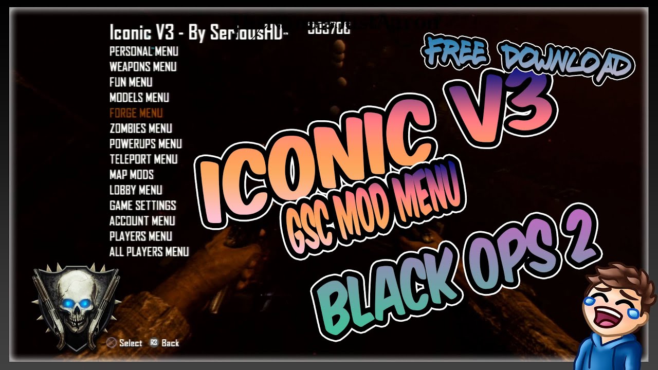 [BO2/1.19] AMAZING ZOMBIE GSC MOD MENU: ICONIC V3 - YouTube
