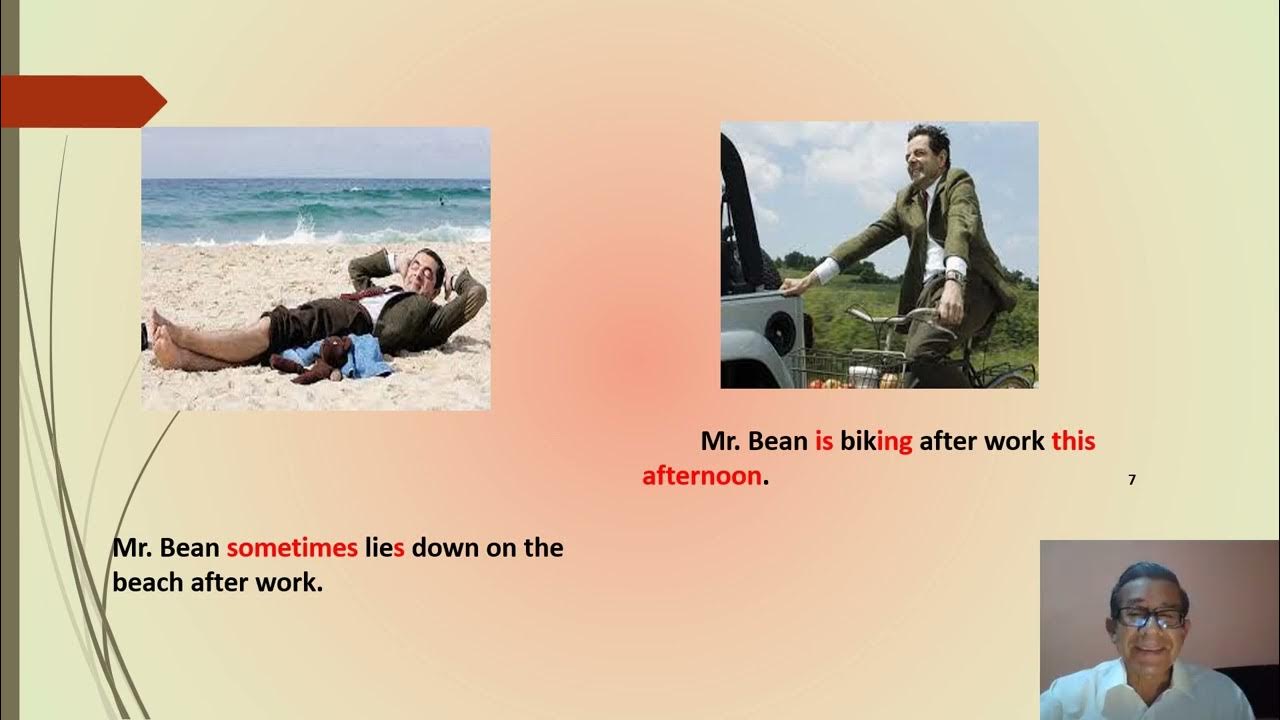 Mr Bean present simple vs present continuous - YouTube