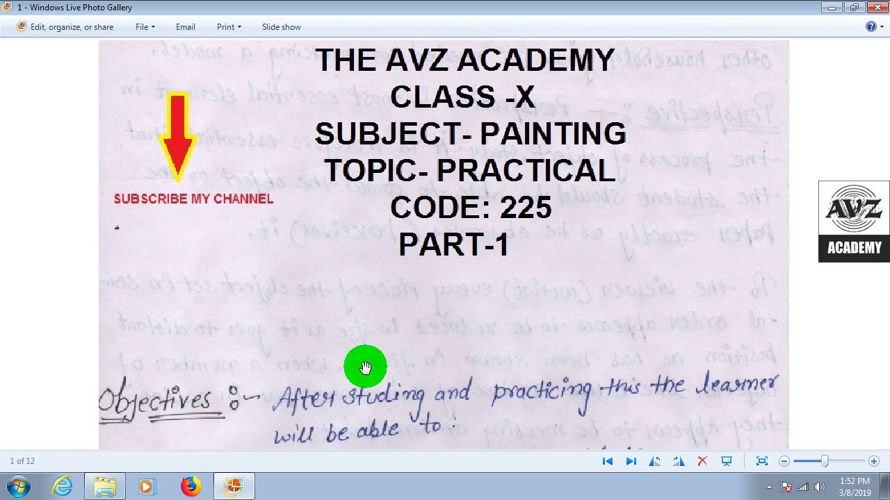 NIOS PAINTING 225 PRACTICAL FILE IN ENGLISH FOR 10TH 2019 - YouTube