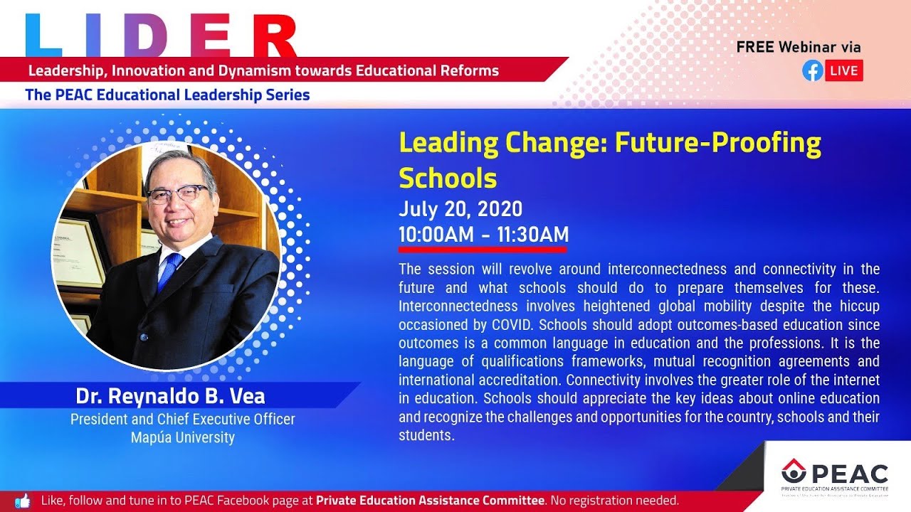 LIDER 1: Leading Change: Future-Proofing Schools with Dr. Reynaldo B ...
