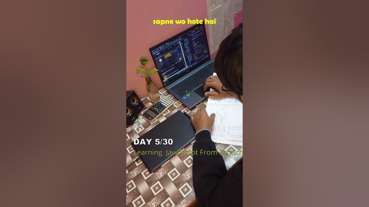 Day5/30 Learning JavaScript from scratch #viral #motivation #shorts #learning #college #attitude ...