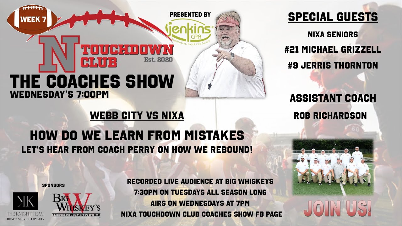 Nixa Touchdown Club Coaches Show-Week 7 - YouTube