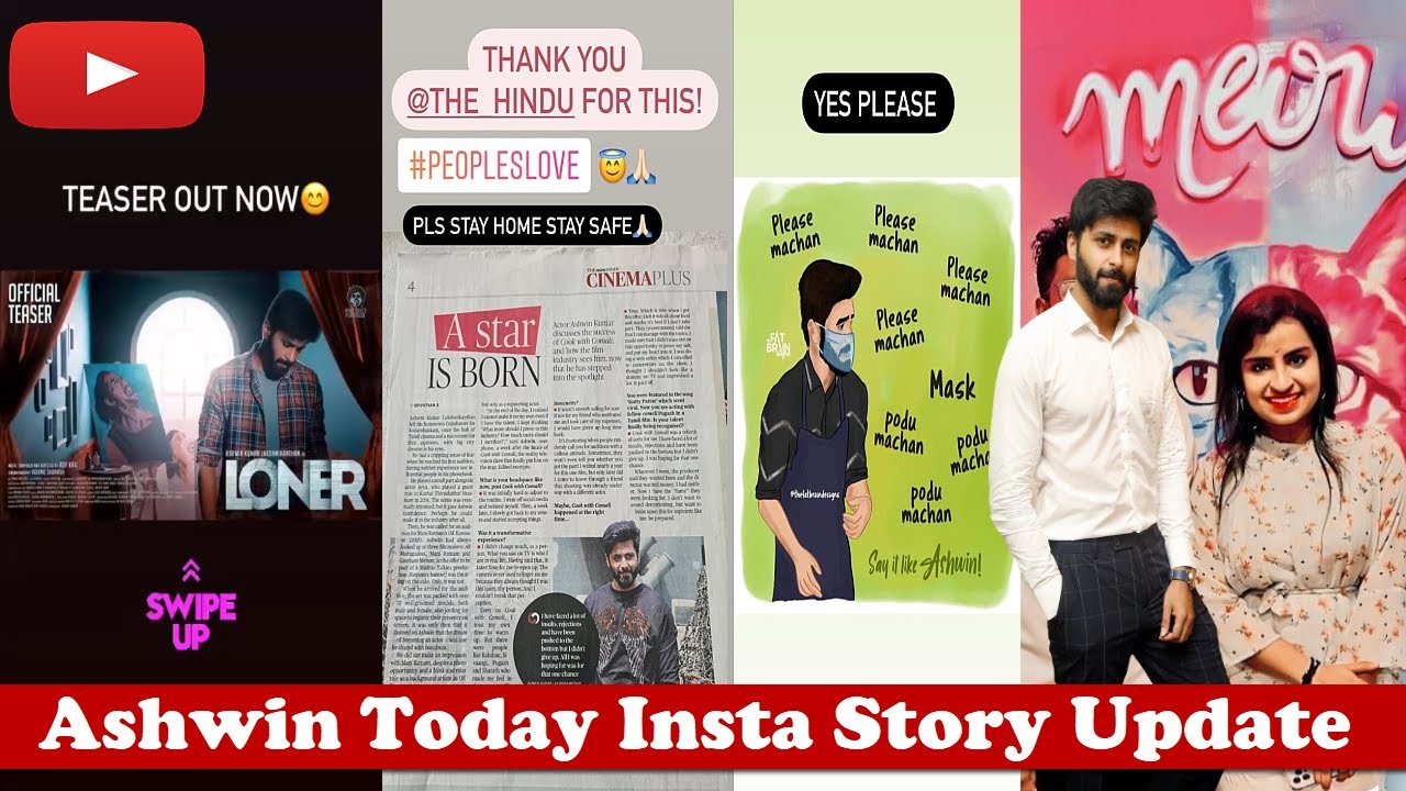 Ashwin today Insta Story update | Ashwin Sivaangi Love forever | Ashwin ...