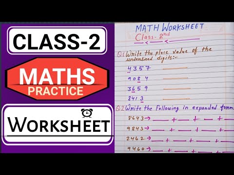 class 2 maths worksheet || grade 2 maths worksheet || class 2 maths ...