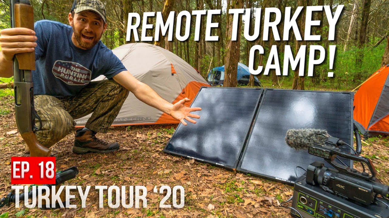 SOLAR POWERED TURKEY CAMP! - Tennessee PUBLIC LAND Hunting! - YouTube