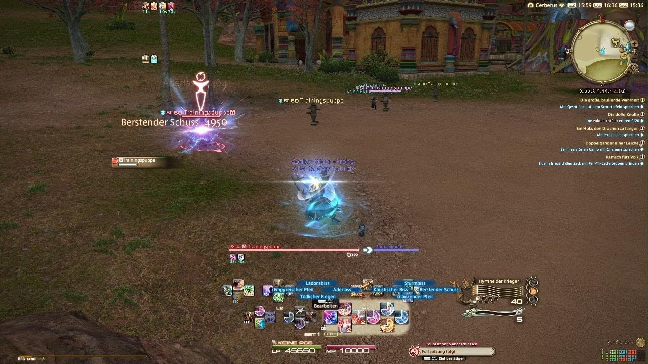 FINAL FANTASY XIV Short Lvl 90 Bard Training session - YouTube