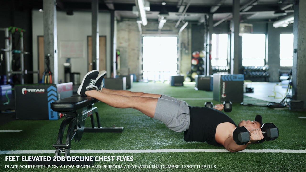 Feet Elevated 2DB Decline Chest Flyes - YouTube