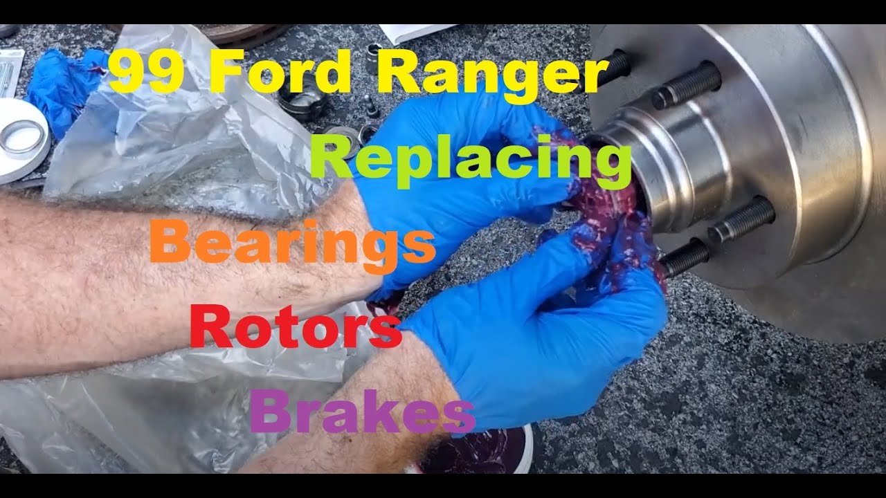 Replacing Front Rotors, brakes and bearings change on 1999 Ford Ranger ...