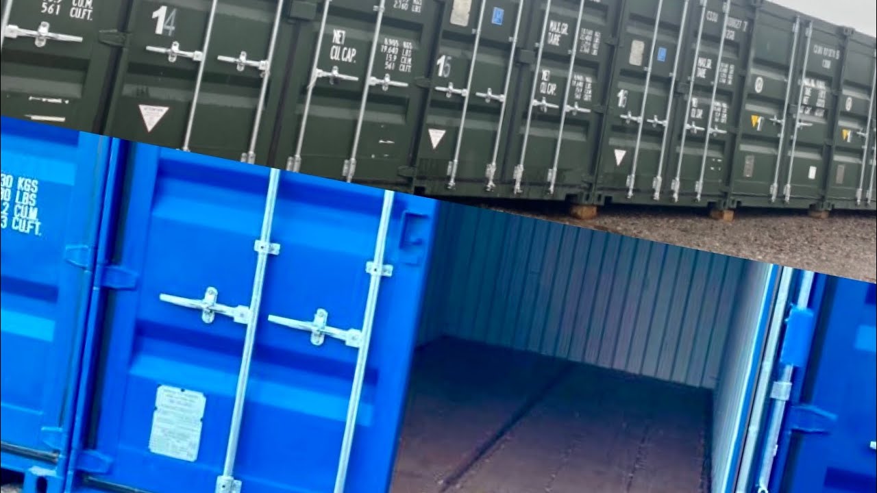 Looking inside varying sizes of shipping container units for self ...