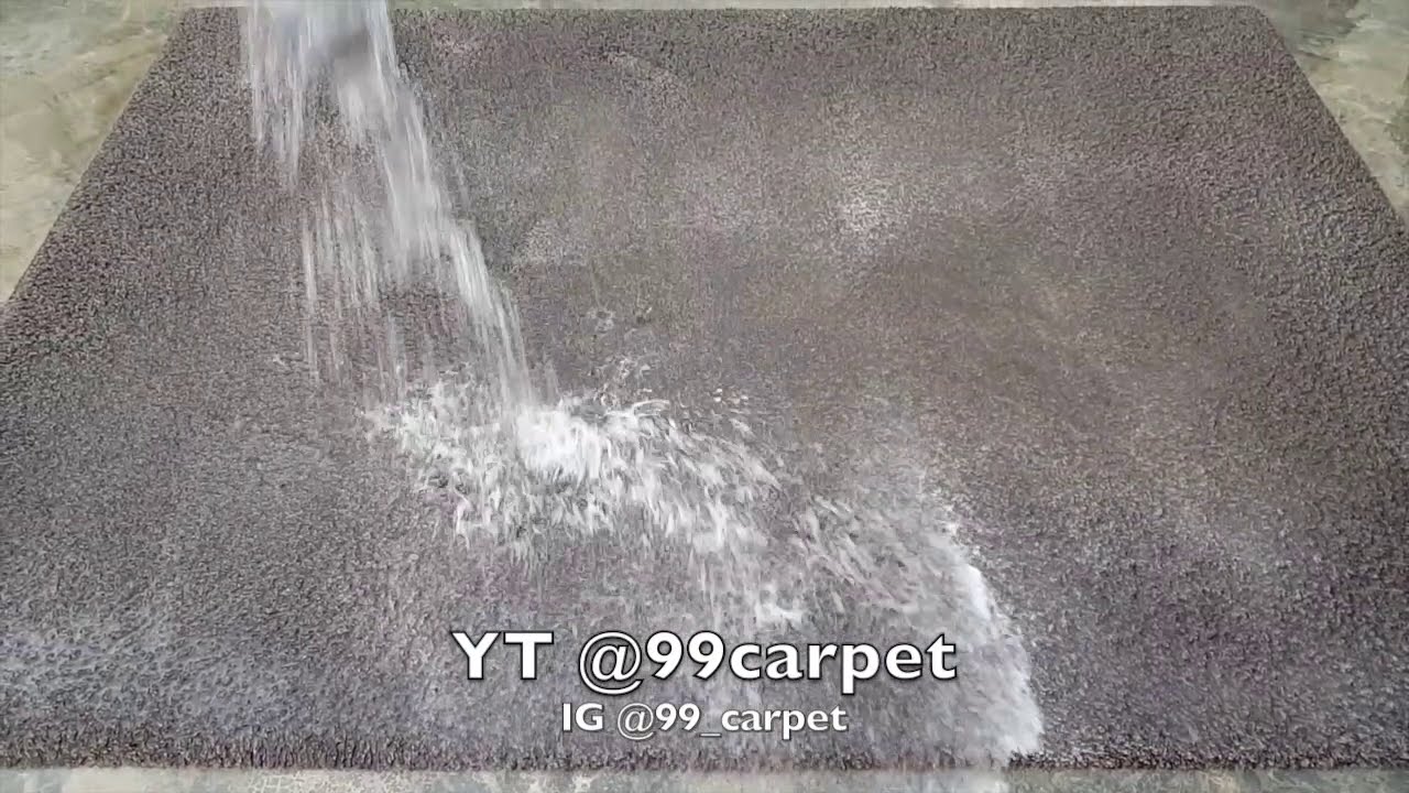 DIRTY&SOAPY straight line scraping, washing a brown coffee carpet with ...