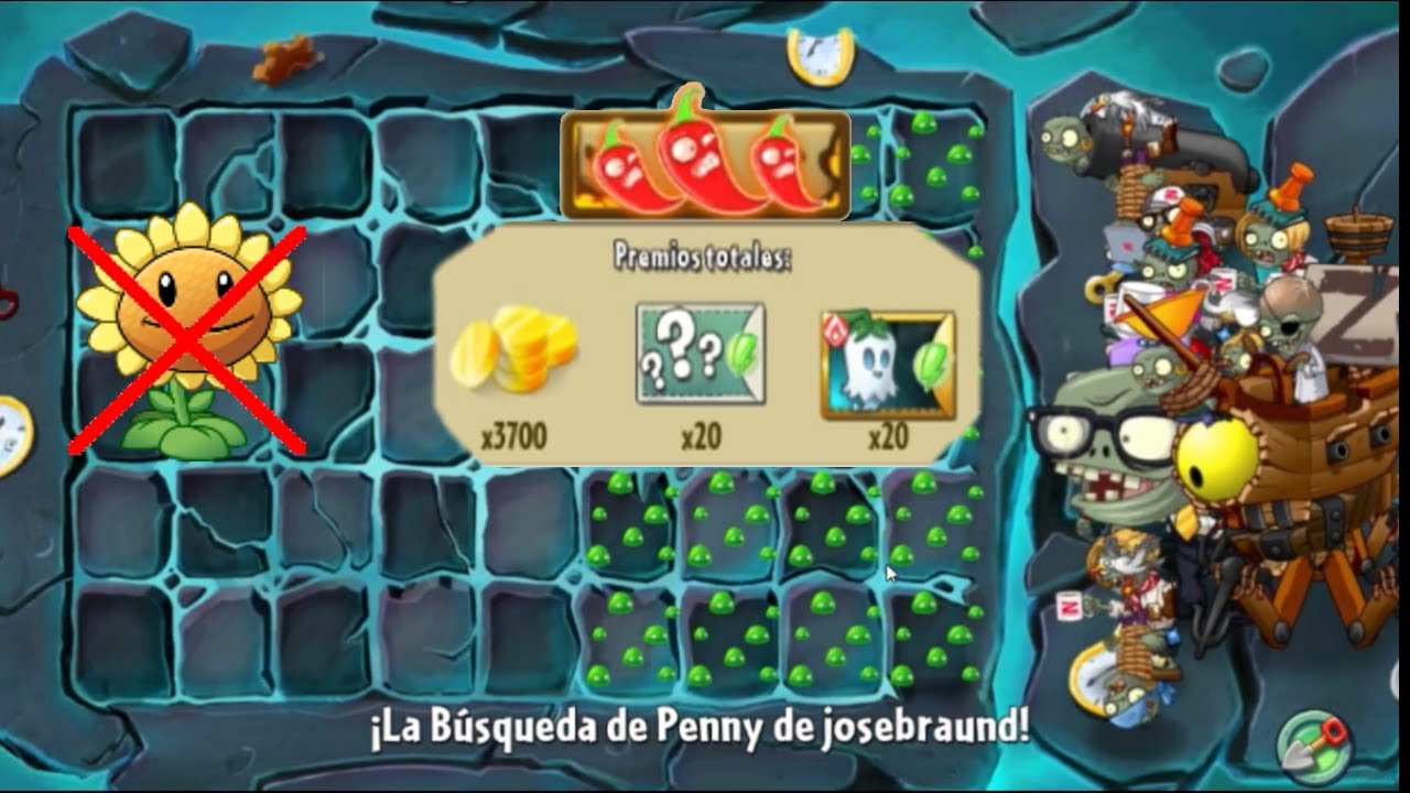 PVZ 2 [Dificil][Busqueda de Penny Chile Fantasma] - YouTube