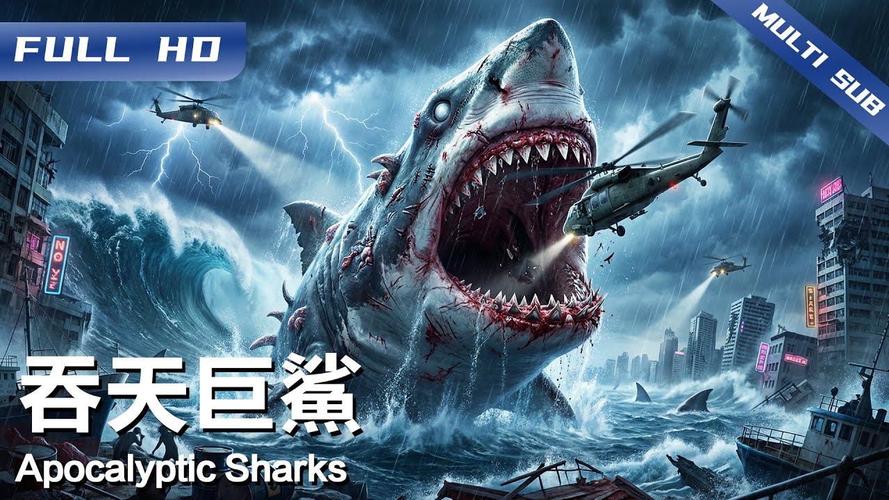 《吞天巨鲨》Apocalyptic Sharks🦈 科学试验失控引发生态浩劫！鲨鱼繁殖计划酿大祸？幼鲨逃逸入海引发连环袭击😱巨型母鲨现身掀起血海风暴 人类面临前所未有的生存危机！【FULL ...