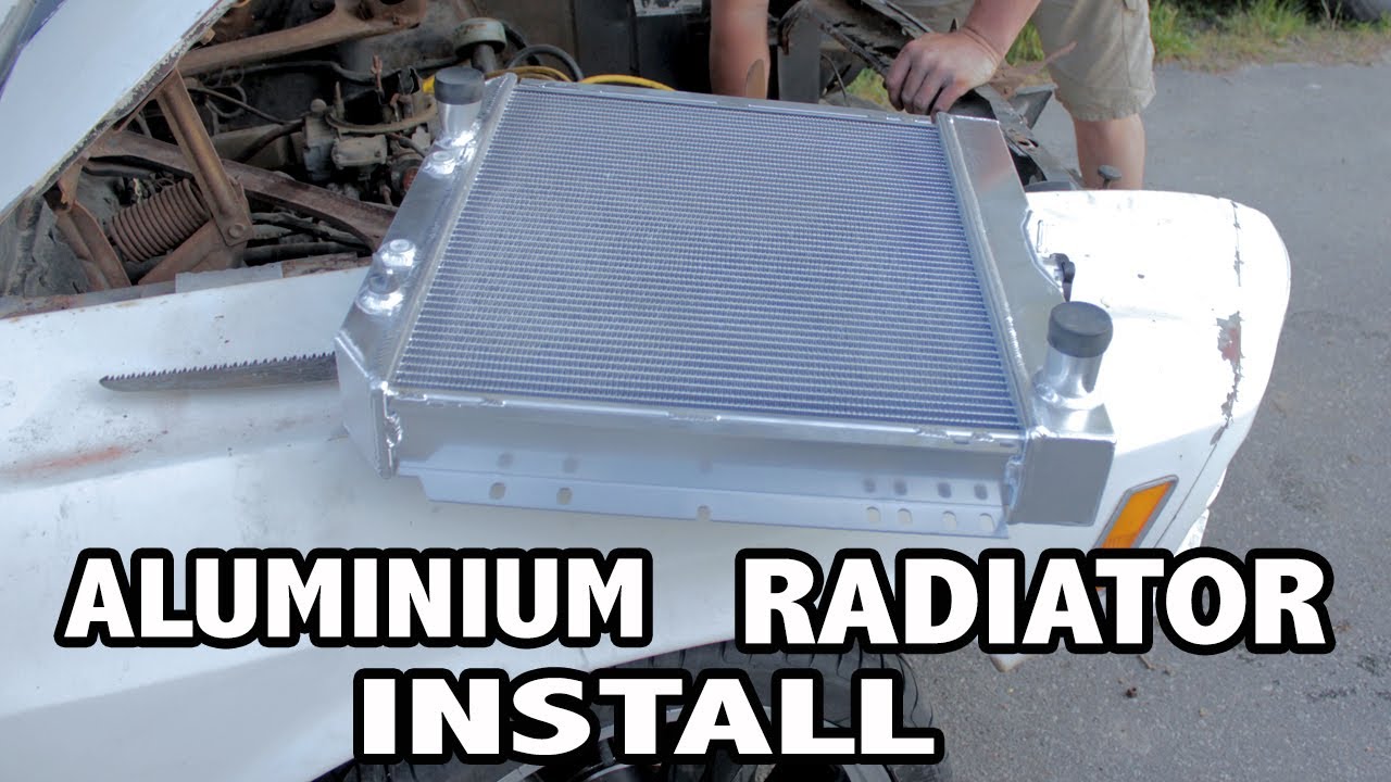 Aluminium Radiator Install | 1970 Ford Mustang Mach 1 Build - YouTube