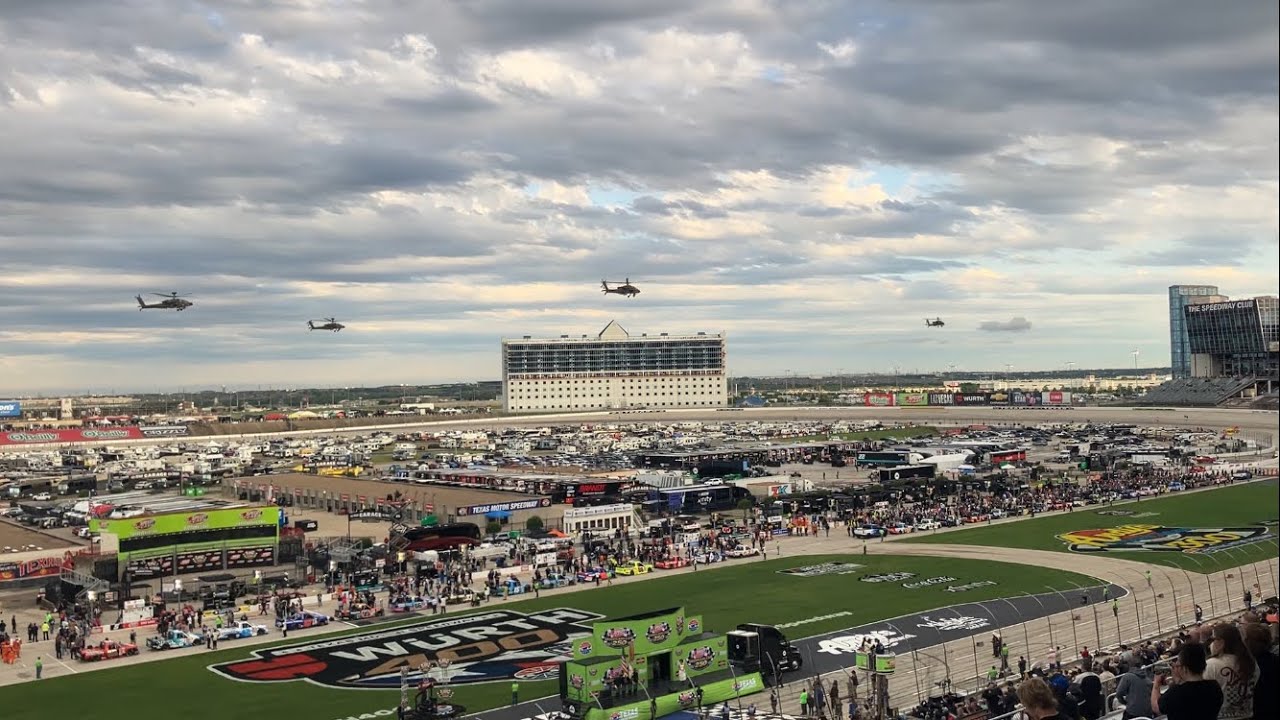 Apache Helicopters flyover Texas Motor Speedway (May 2025) - YouTube