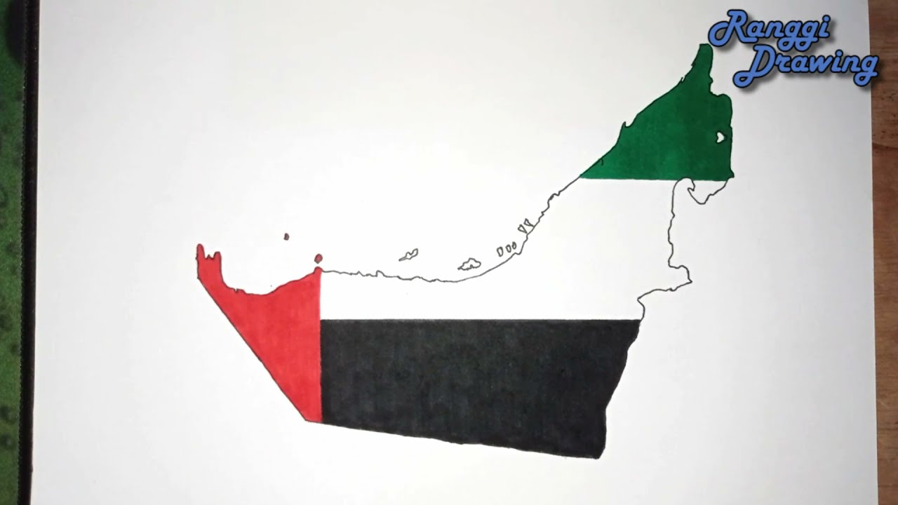 How to Draw Map of United Arab Emirates - YouTube