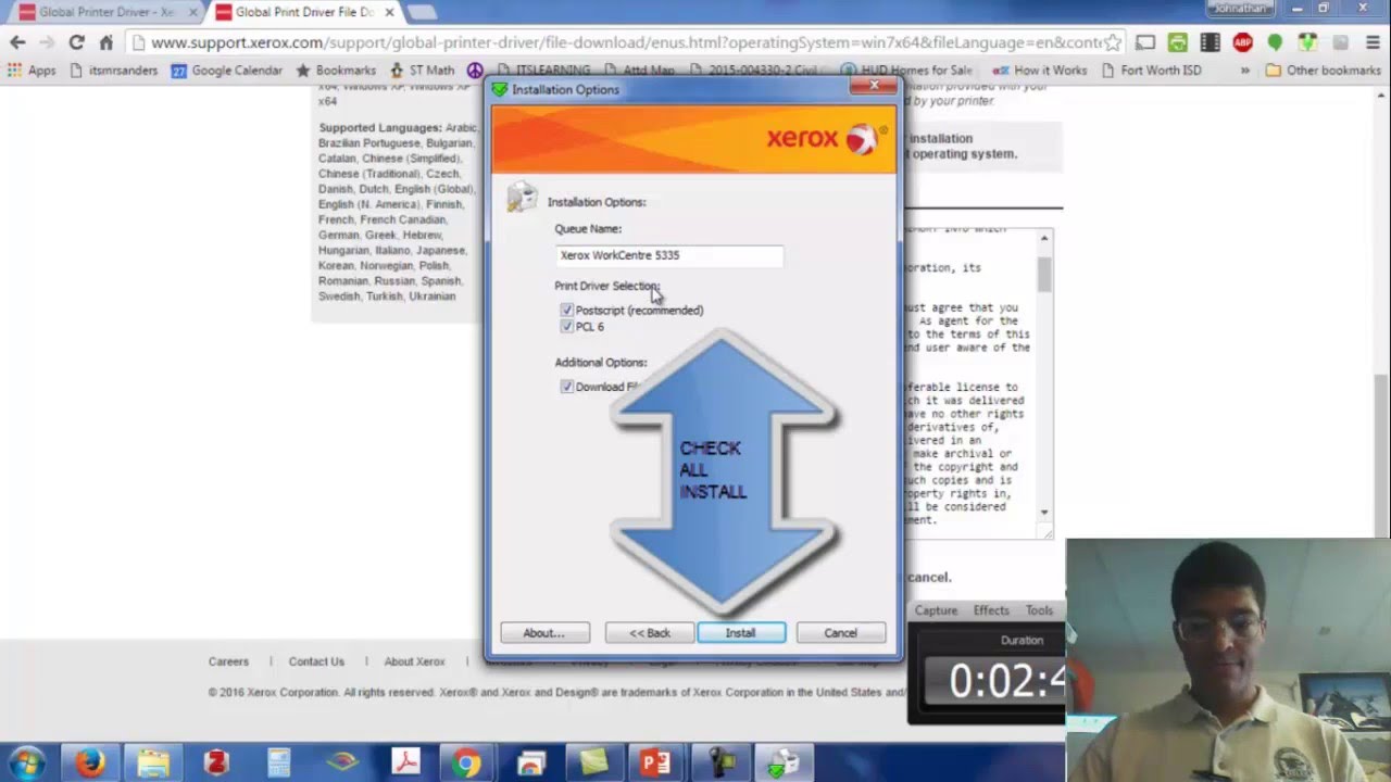 Xerox Driver Install - YouTube